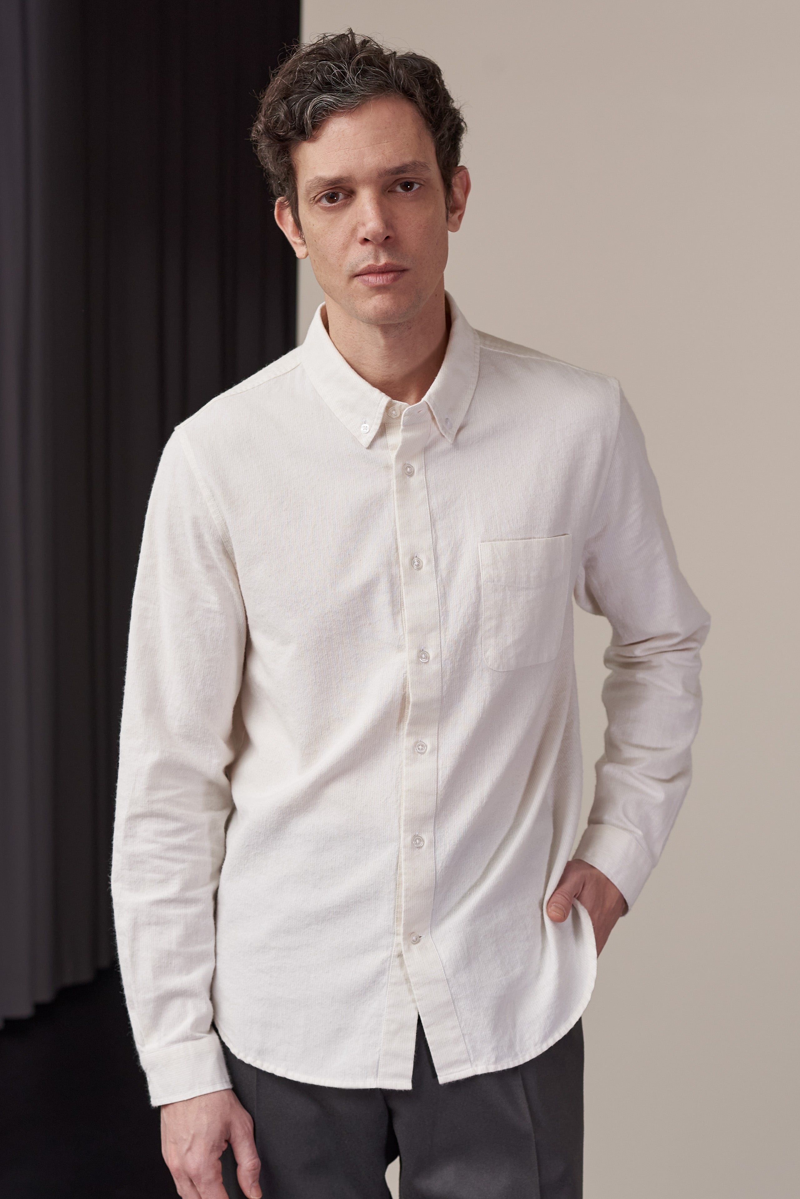 Weiches Oxford-Button-down-Hemd Ken in striped white – About Companions